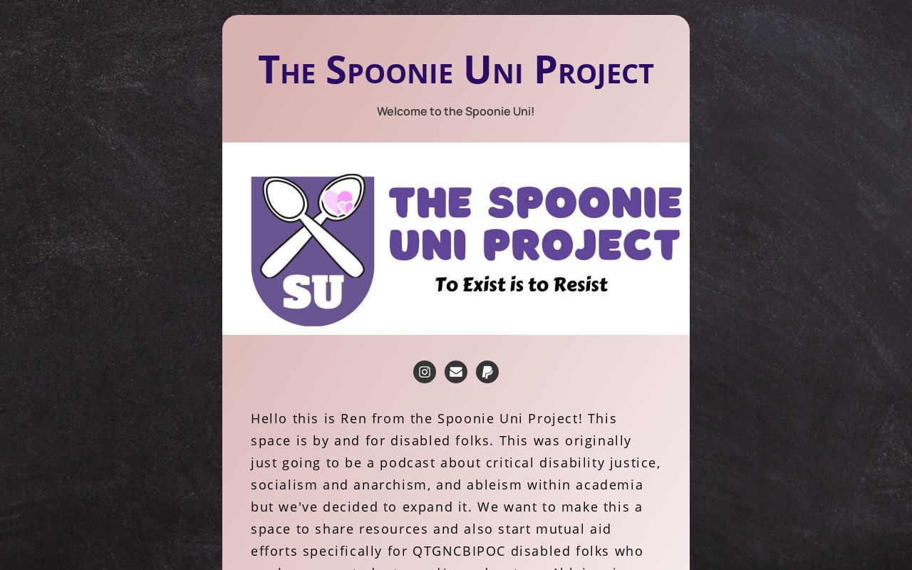 The Spoonie Uni Project